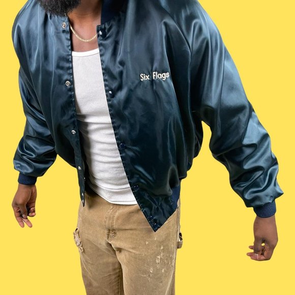 Jackets & Coats | Vintage Six Flags Bomber Jacket | Poshmark